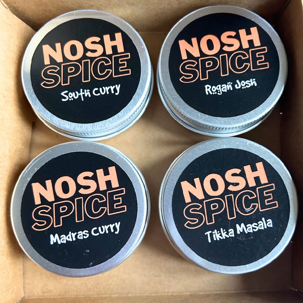 REGULAR Spice Mix – 4 flavours (South Curry, Madras Curry, Rogan Josh ...